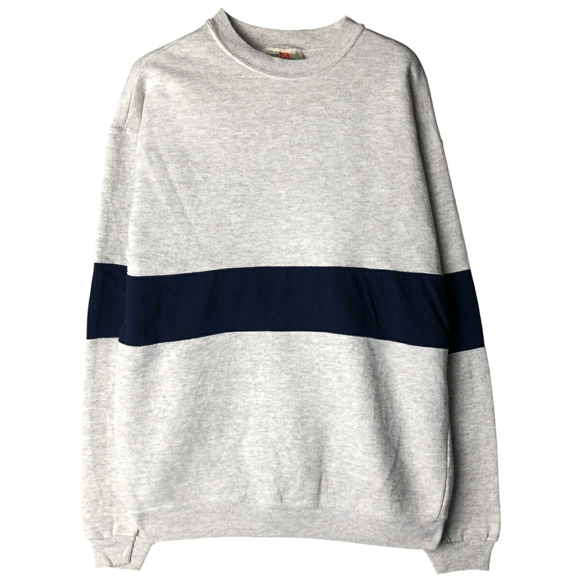 商品詳細 ブランド・Hanes・ヘインズ・ 特徴・クルーネック(丸首)・長袖・ヴィンテージ・ モデル/形状・PREMIUM・スウェットシャツ トレーナー・ 素材・コットン:50%・ポリエステル:50%・ 色・グレー系 灰色・ 柄・ライン入り...