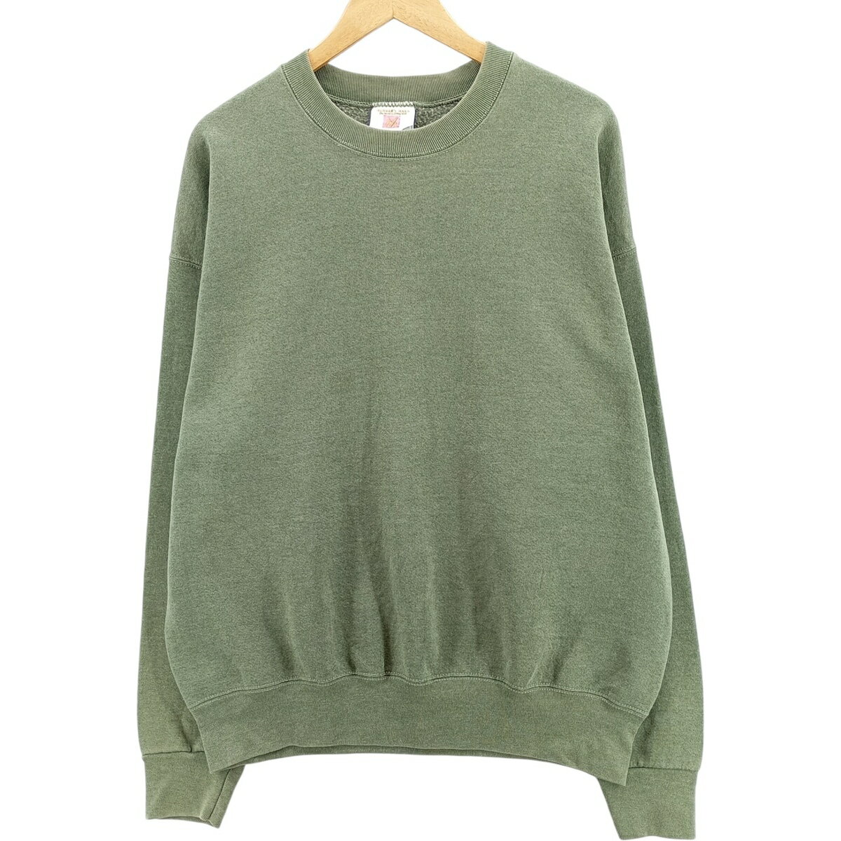 商品詳細 ブランド・MEMBER’S MARK・ 特徴・クルーネック(丸首)・長袖・ヴィンテージ・ モデル/形状・無地 ブランクスウェットシャツ トレーナー・ 素材・コットン:50%・ポリエステル:50%・ 色・グリーン系 緑色・ 柄・無地...