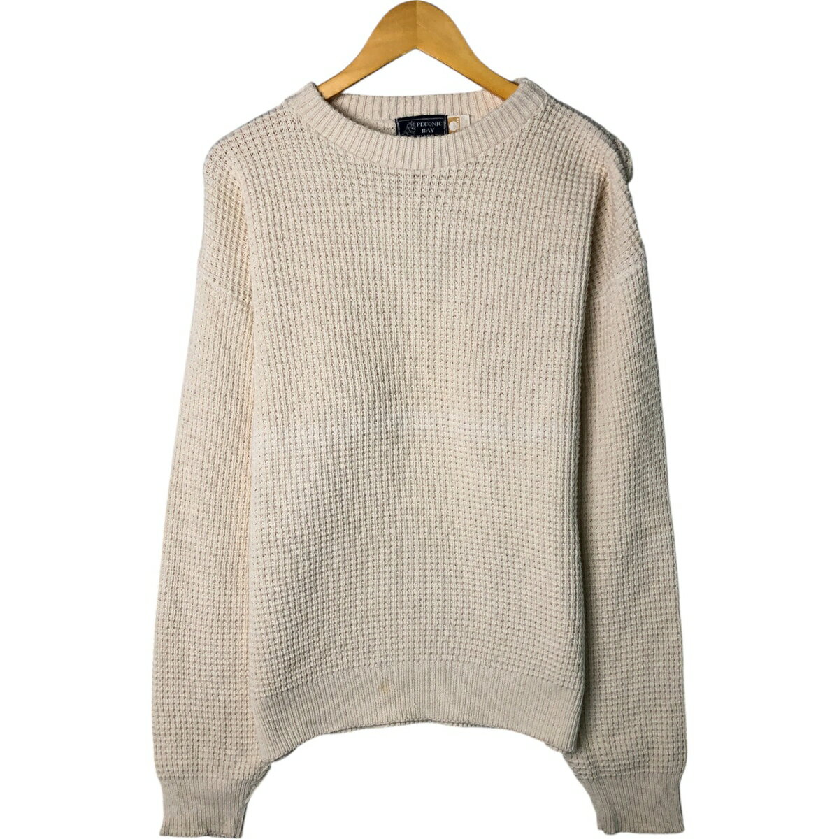 商品詳細 ブランド・PECONIC BAY TRADERS・ 特徴・長袖・クルーネック(丸首)・リブ編み・ モデル/形状・コットンニットセーター・ 素材・コットン:100%・ 色・アイボリー・ 柄・無地・ 生産国・USA製・ 年代 サイズ・...