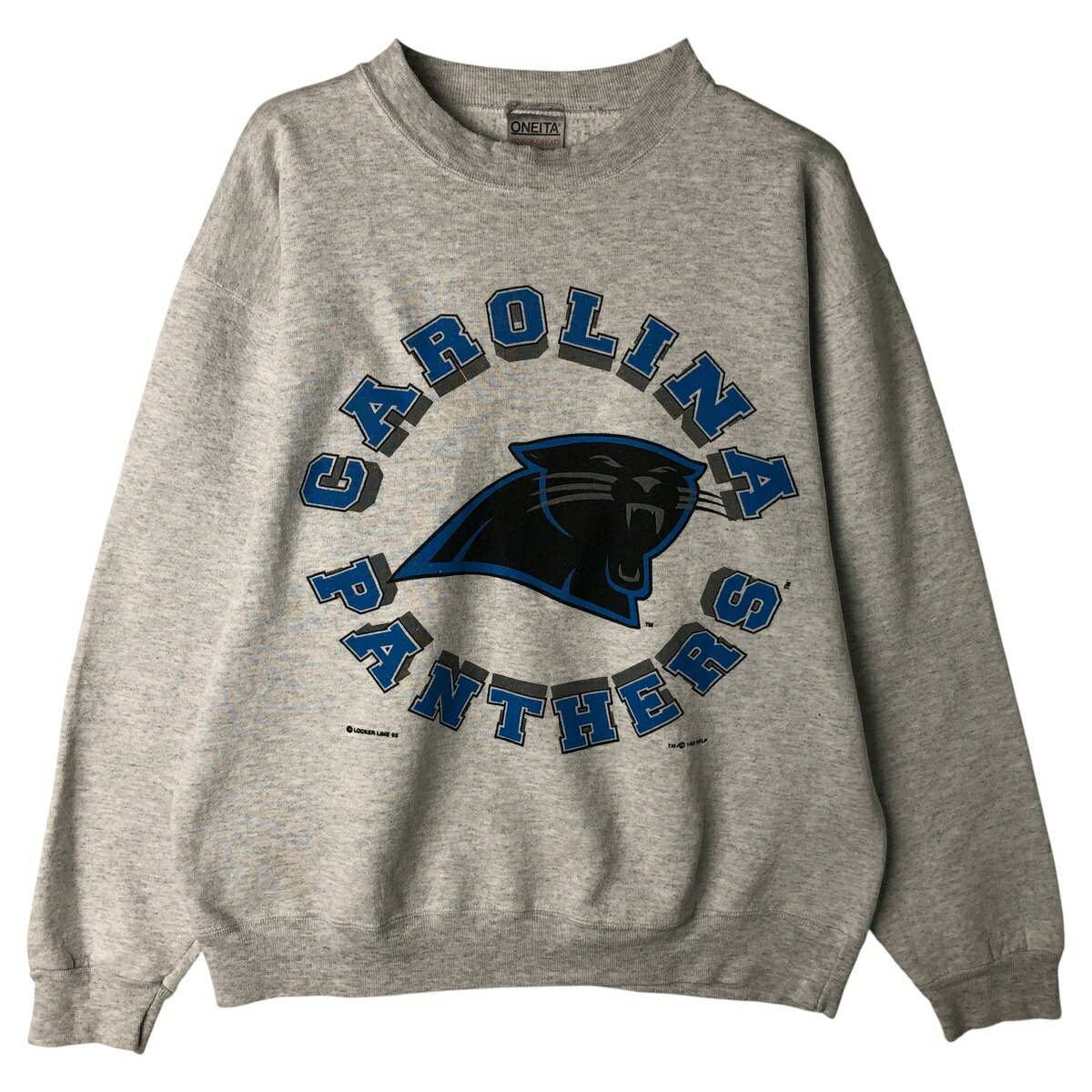 商品詳細 ブランド・ONEITA・オニータ・ 特徴・クルーネック(丸首)・長袖・ヴィンテージ・ モデル/形状・NFL CAROLINA PANTHERS カロライナパンサーズ・プリントスウェットシャツ トレーナー・ 素材・コットン:50%・...