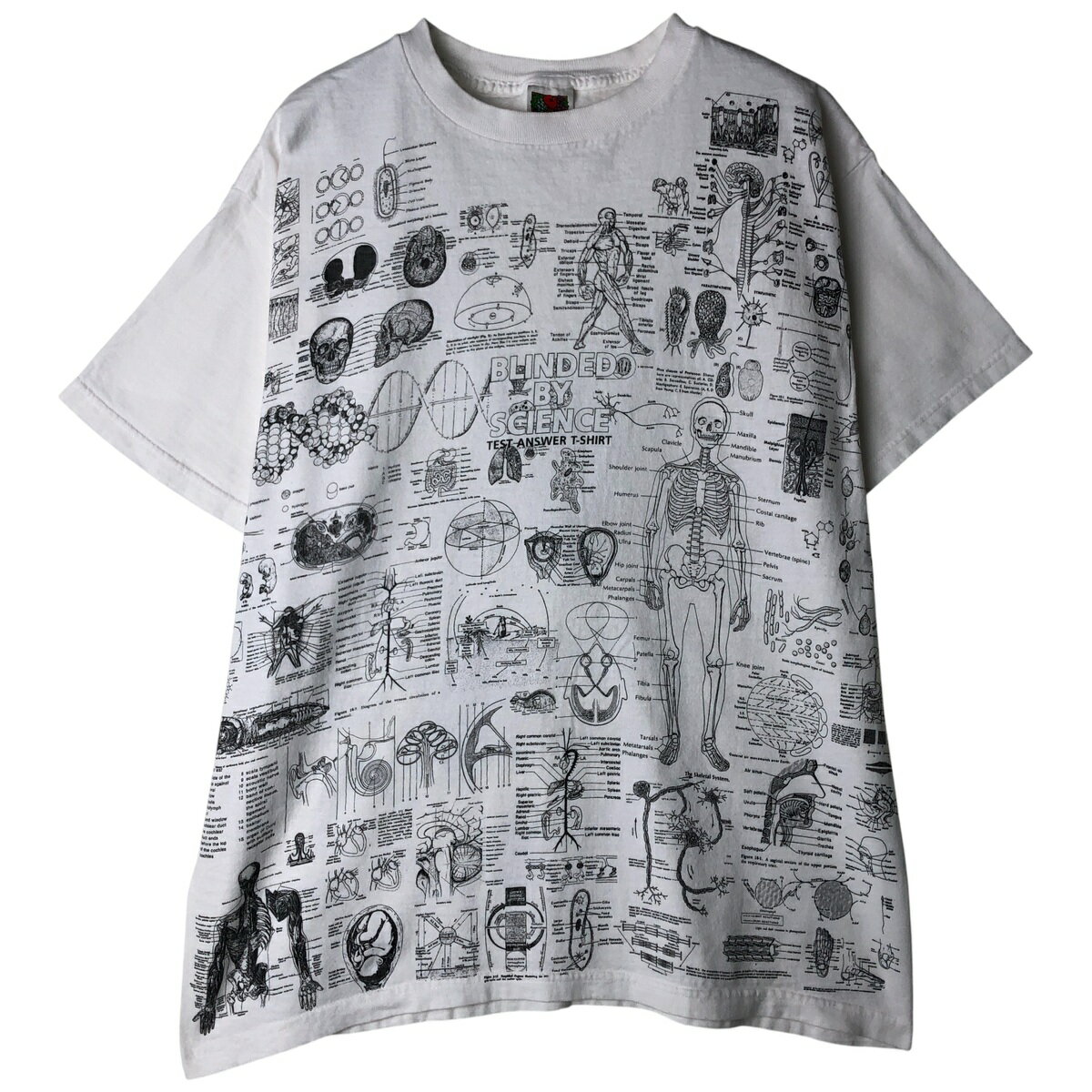 商品詳細 ブランド・FRUIT OF THE LOOM・フルーツオブザルーム・ 特徴・クルーネック(丸首)・半袖・大判プリント・ モデル/形状・BLINDED BY SCIENCE ・プリントTシャツ・ 素材・コットン:100%・ 色・ホワ...
