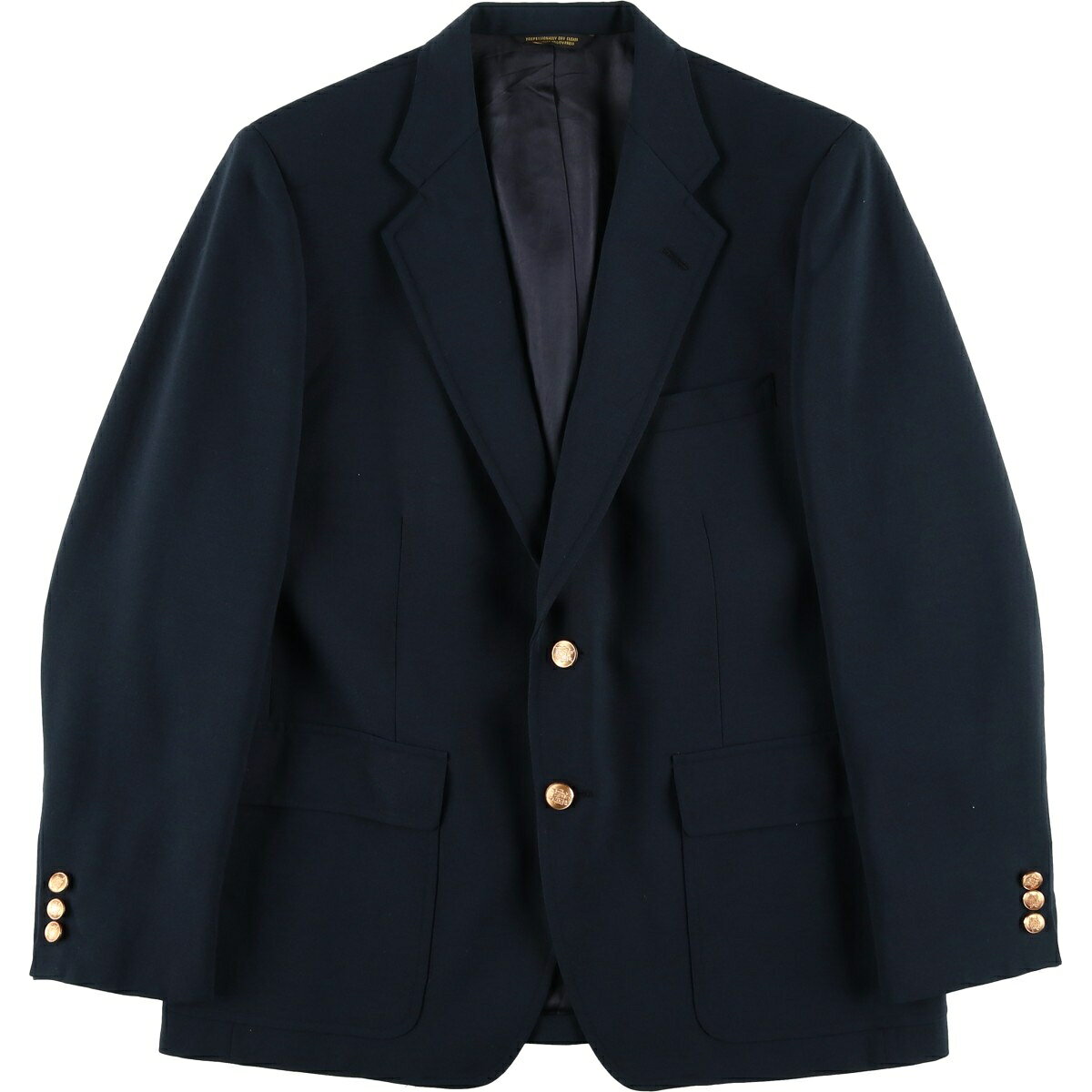 商品詳細 ブランド・John Weitz・ 特徴・薄手・肩パッドあり・センターベント・金ボタン・背抜き・ モデル/形状・紺ブレザー テーラードジャケット・ 素材・不明・ 色・ネイビー系 紺色・ 柄・無地・ 生産国・USA製・ 年代 サイズ・...