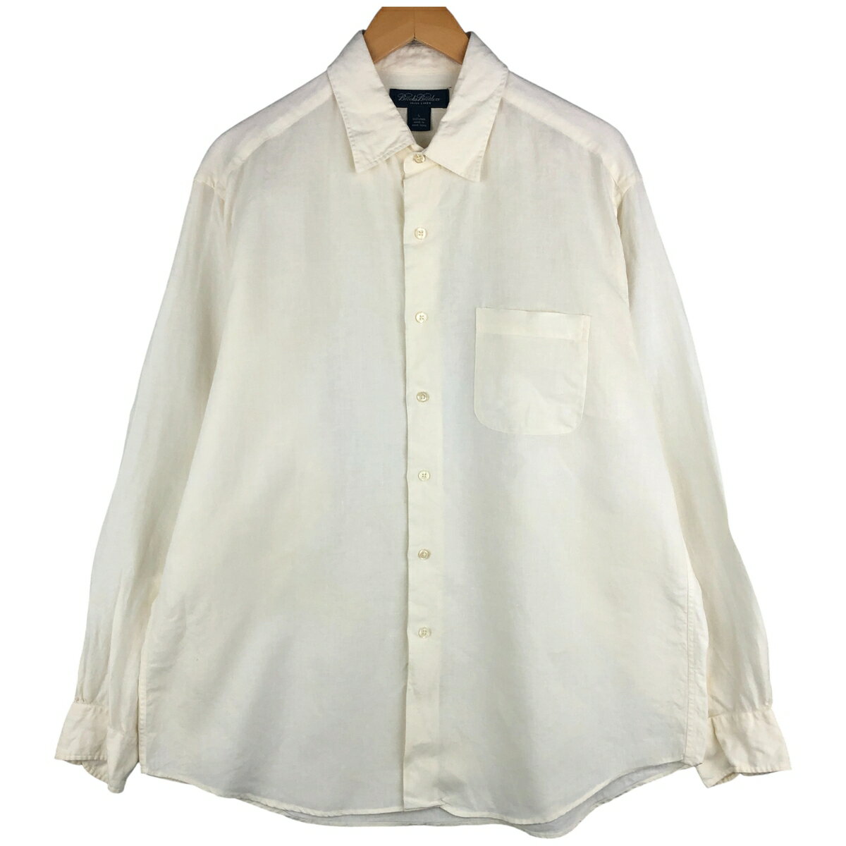 商品詳細 ブランド・Brooks Brothers・ブルックスブラザーズ・ 特徴・薄手・ボタンダウン・長袖・ モデル/形状・長袖 リネン ボタンダウンシャツ・ 素材・リネン:100%・ 色・クリーム色・ 柄・無地・ 生産国・香港製・ 年代 ...