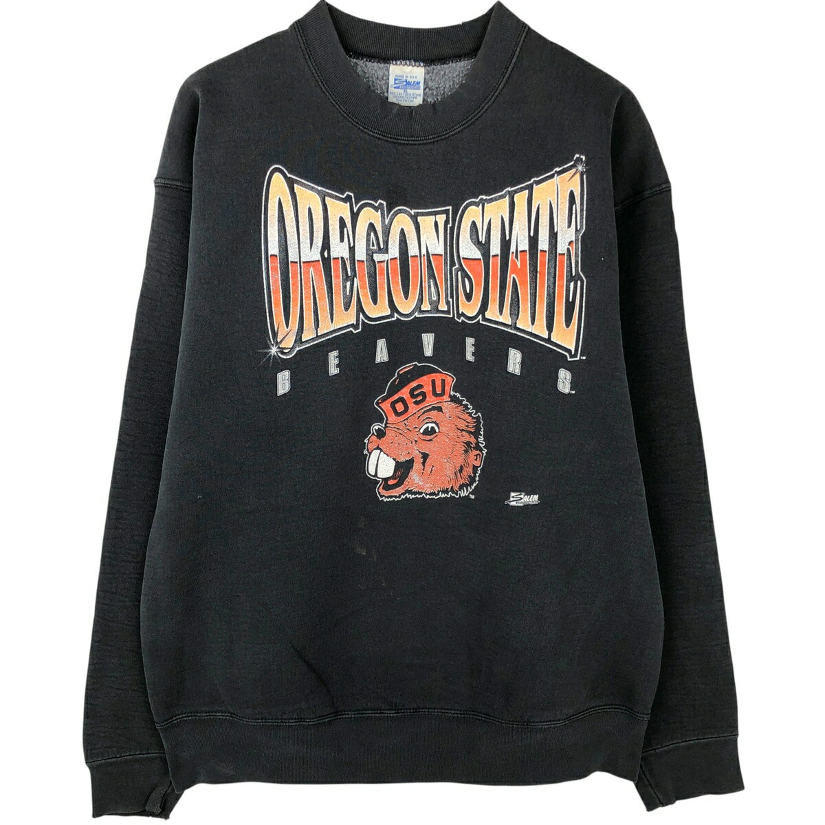 商品詳細 ブランド・SALEM SPORTSWEAR・ 特徴・長袖・クルーネック(丸首)・ モデル/形状・カレッジ キャラクタースウェットシャツ トレーナー・ 素材・コットン:80%・ポリエステル:20%・ 色・ブラック系 黒色・オレンジ系...