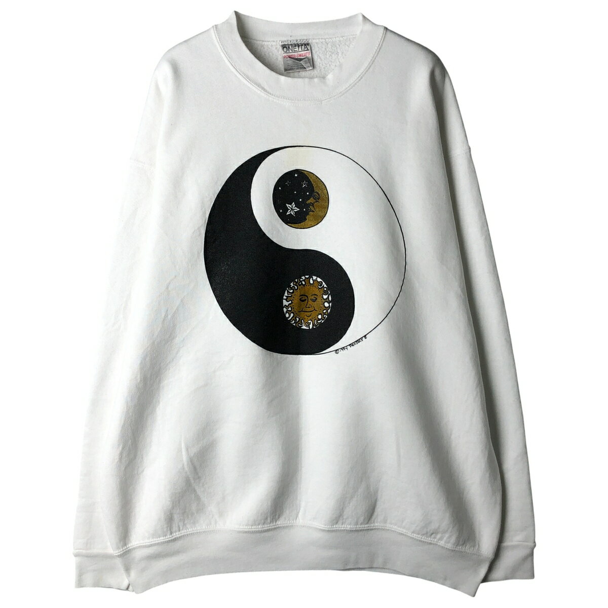 商品詳細 ブランド・ONEITA・オニータ・ 特徴・クルーネック(丸首)・長袖・ヴィンテージ・陰陽・ モデル/形状・POWER-SWEATS・プリントスウェットシャツ トレーナー・ 素材・ポリエステル:50%・コットン:50%・ 色・ホワイ...