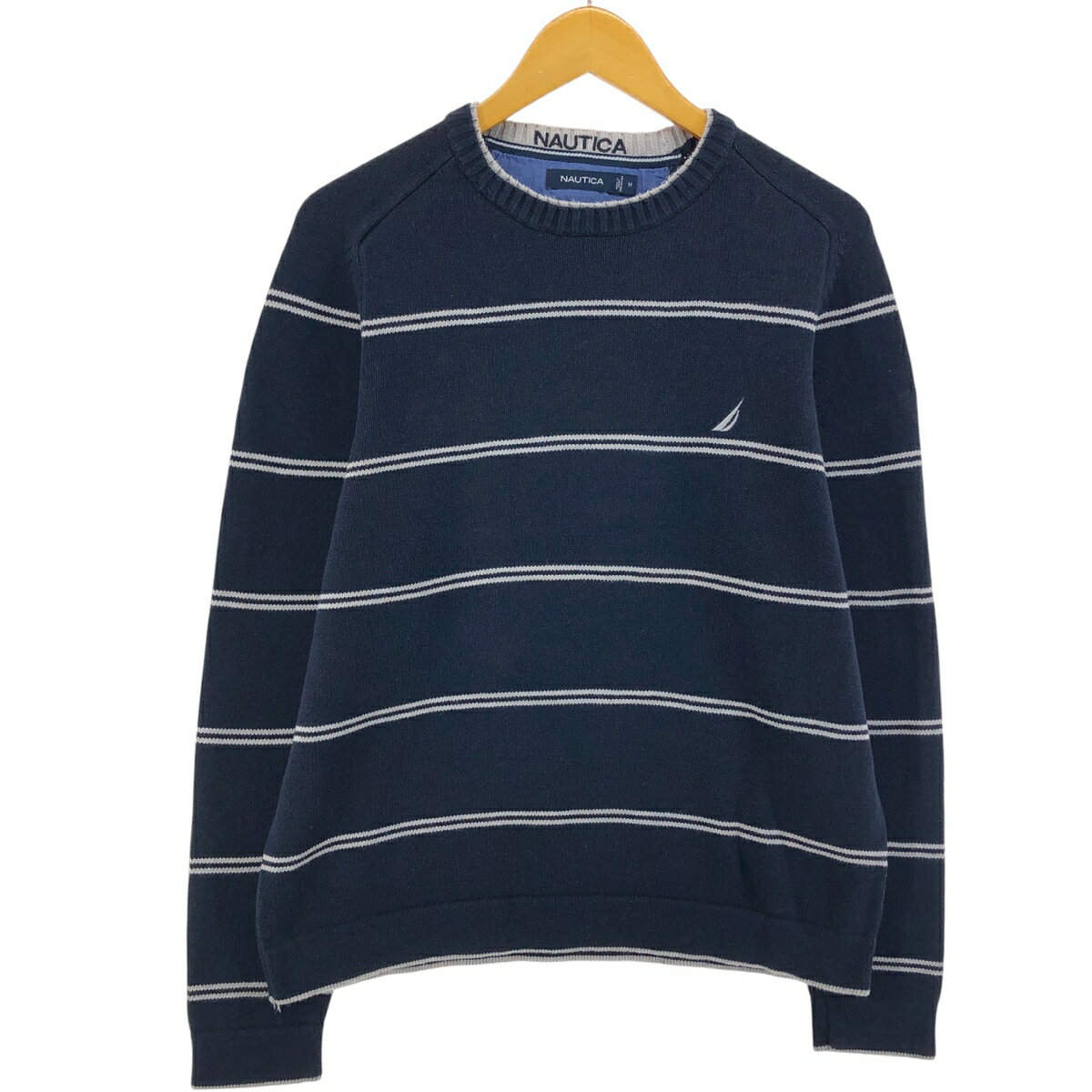 商品詳細 ブランド・NAUTICA・ノーティカ・ 特徴・長袖・クルーネック(丸首)・ モデル/形状・コットンニットセーター・ 素材・コットン:100%・ 色・ネイビー系 紺色・グレー系 灰色・ 柄・ボーダー柄・ 生産国・中国製・ 年代・00...