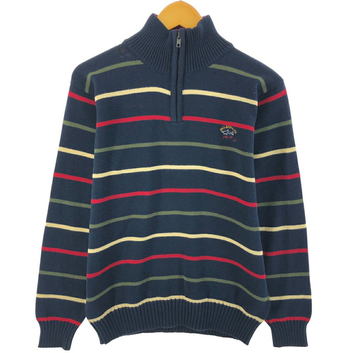 商品詳細 ブランド・PAUL&SHARK・ポールアンドシャーク・ 特徴・ハーフジップ・長袖・ モデル/形状・アクリルニットハーフジップセーター・ 素材・アクリル:100%・ 色・ネイビー系 紺色・ 柄・ボーダー柄・ロゴ刺繍・ 生産国・香港製...