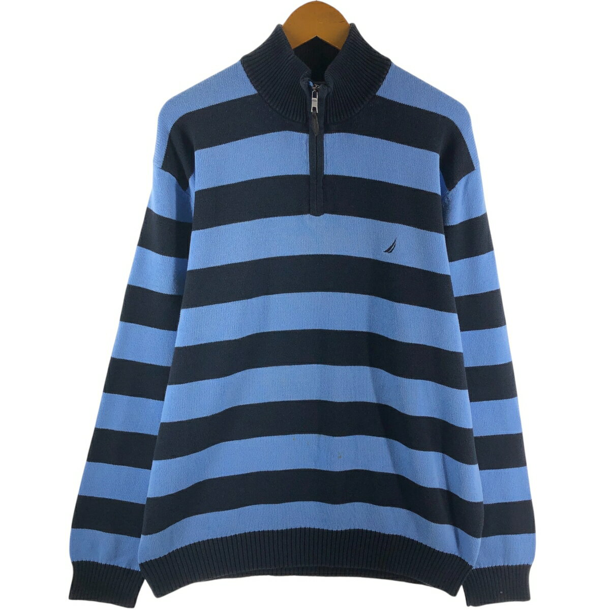 商品詳細 ブランド・NAUTICA・ノーティカ・ 特徴・ハーフジップ・長袖・ モデル/形状・コットンニットハーフジップセーター・ 素材・コットン:100%・ 色・ブルー系 水色・ブラック系 黒色・ 柄・ボーダー柄・ワンポイント・ 生産国・タ...