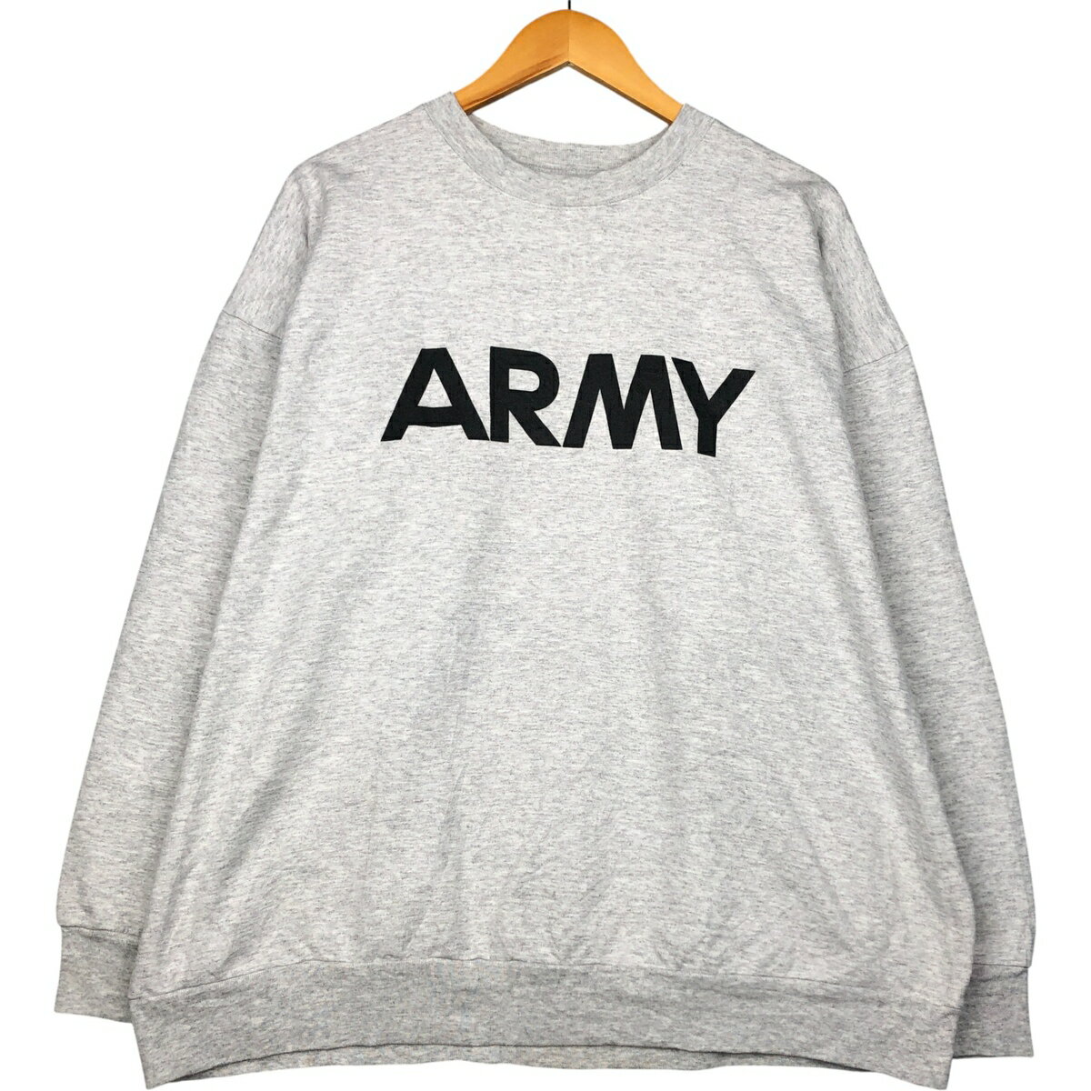 商品詳細 ブランド・MEKE,INC・ 特徴・クルーネック(丸首)・長袖・ヴィンテージ・ モデル/形状・U.S.ARMY・プリントスウェットシャツ トレーナー・ 素材・コットン:55%・ポリエステル:45%・ 色・グレー系 灰色・ 柄・プリ...