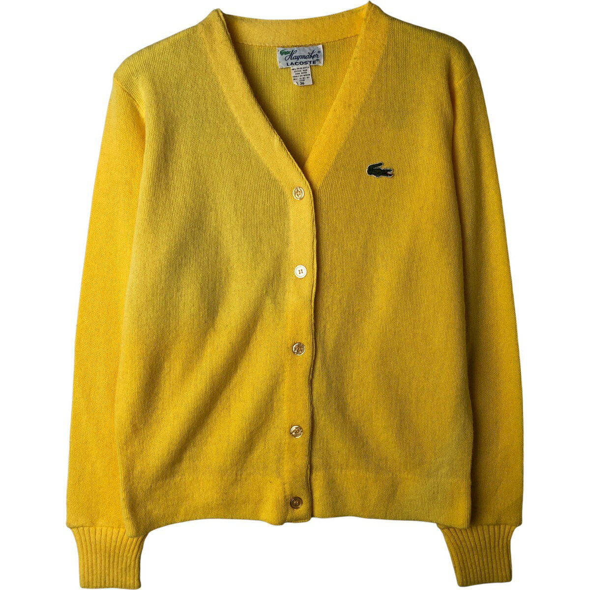 商品詳細 ブランド・LACOSTE・ラコステ・ 特徴・ヴィンテージ・長袖・短丈 ショート丈・ モデル/形状・HAYMAKER・アクリルニットカーディガン・ 素材・オーロンアクリル:100%・ 色・イエロー系 黄色・ 柄・無地・ワンポイント・...