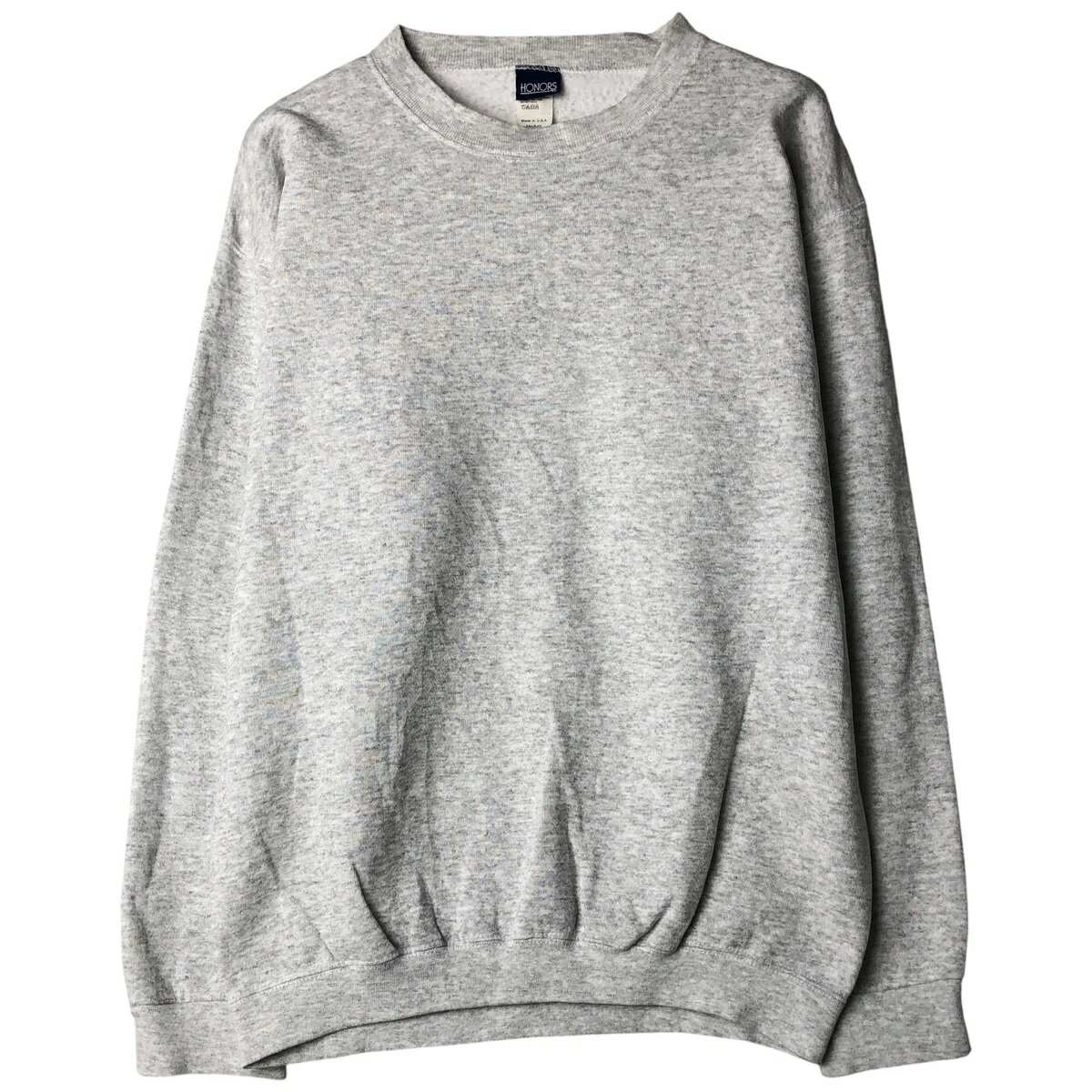 商品詳細 ブランド・HONORS・ 特徴・クルーネック(丸首)・長袖・ヴィンテージ・ モデル/形状・無地 ブランクスウェットシャツ トレーナー・ 素材・コットン:50%・ポリエステル:50%・ 色・グレー系 灰色・ 柄・無地・ 生産国・US...