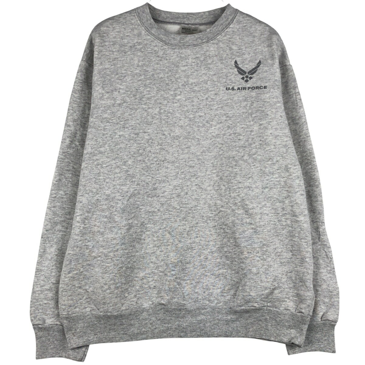 商品詳細 ブランド・MEKE INC・ 特徴・クルーネック(丸首)・長袖・ミリタリー・リフレクタープリント・両面プリント・ モデル/形状・U.S. AIR FORCE・プリントスウェットシャツ トレーナー・ 素材・コットン:55%・ポリエス...