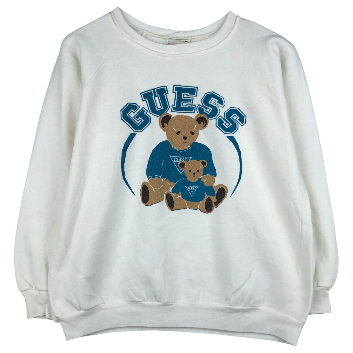 商品詳細 ブランド・Guess・ゲス・ 特徴・長袖・クルーネック(丸首)・ヴィンテージ・短丈 ショート丈・テディベア柄・ モデル/形状・ロゴスウェットシャツ トレーナー・ 素材・不明・ 色・ホワイト系 白色・ 柄・プリント・ 生産国・USA...