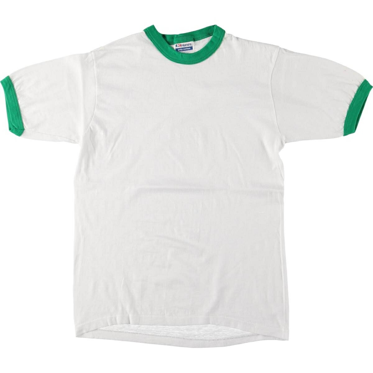 商品詳細 ブランド・Hanes・ヘインズ・ 特徴・クルーネック(丸首)・半袖・ヴィンテージ・ モデル/形状・POLY-COTTON 青タグ・リンガーTシャツ・ 素材・コットン:50%・ポリエステル:50%・ 色・ホワイト系 白色・グリーン系...