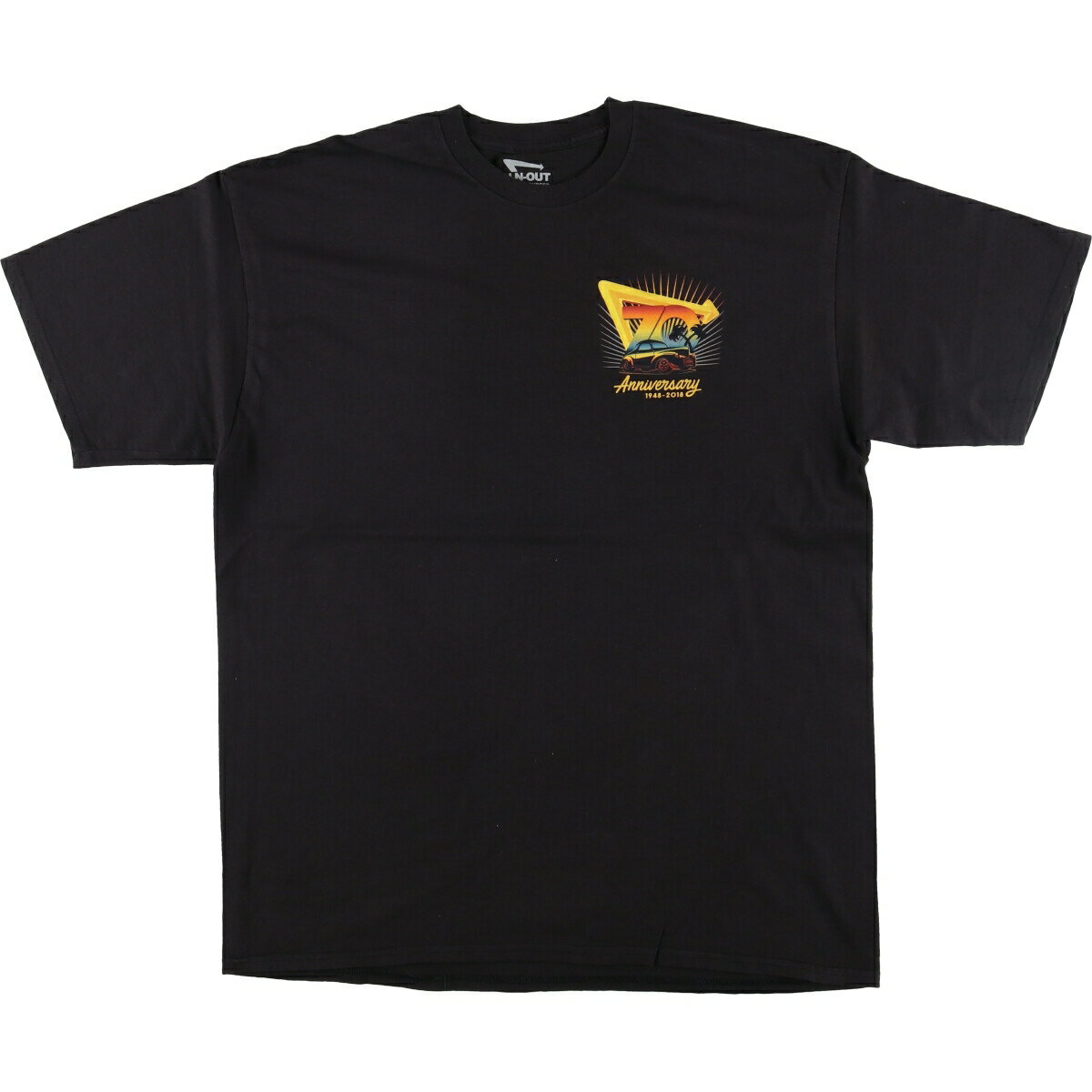 商品詳細 ブランド・UNKNOWN・ 特徴・クルーネック(丸首)・半袖・バックプリント・ モデル/形状・IN-N-OUT BURGER・アドバタイジングTシャツ・ 素材・コットン:100%・ 色・ブラック系 黒色・ 柄・プリント・ 生産国・...