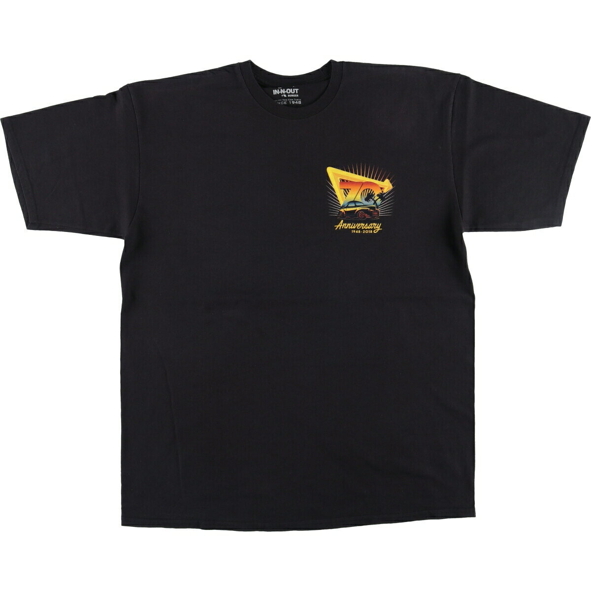 商品詳細 ブランド・UNKNOWN・ 特徴・クルーネック(丸首)・半袖・バックプリント・ モデル/形状・IN-N-OUT BURGER・アドバタイジングTシャツ・ 素材・コットン:100%・ 色・ブラック系 黒色・ 柄・プリント・ 生産国・...