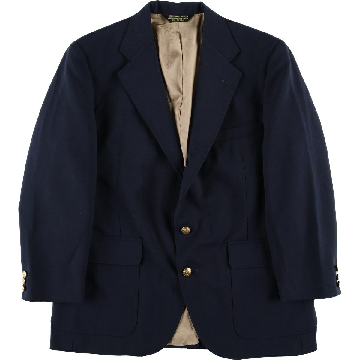 商品詳細 ブランド・C&R Clothiers・ 特徴・薄手・センターベント・2B 2つボタン・総裏・肩パッドあり・ モデル/形状・紺ブレザー テーラードジャケット・ 素材・不明・ 色・ネイビー系 紺色・ 柄・無地・ 生産国・USA製・ 年...