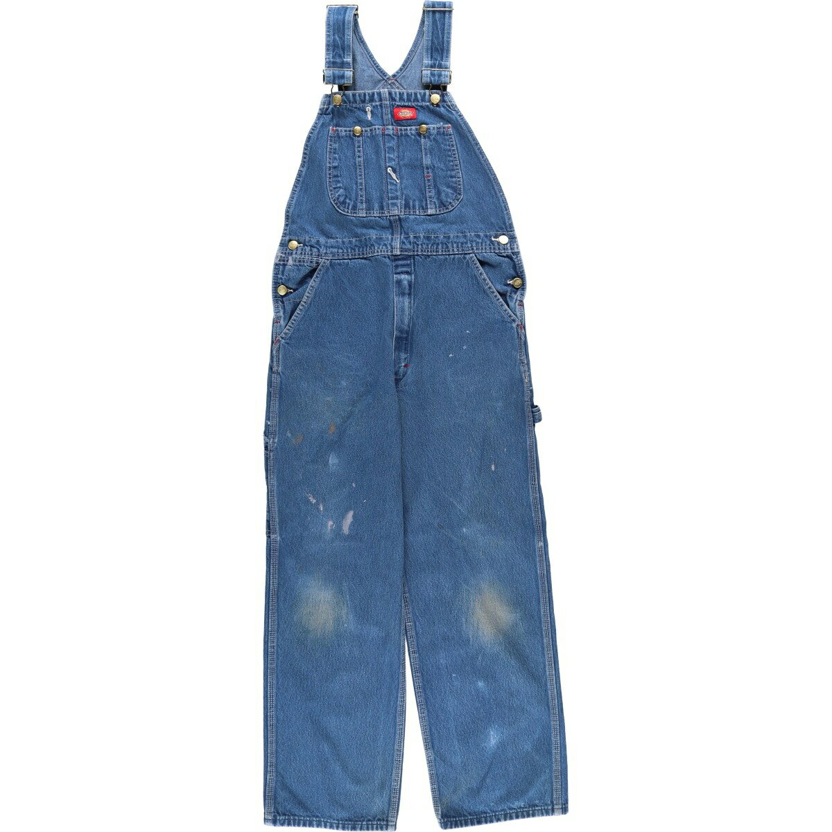 商品詳細 ブランド・Dickies・ディッキーズ・ 特徴・ジッパーフライ・ハンマーループ・スパナポケット・ モデル/形状・デニムオーバーオール・ 素材・コットン:100%・ 色・ブルー系 青色・ 柄・無地・ロゴパッチ・ 生産国・メキシコ製・...