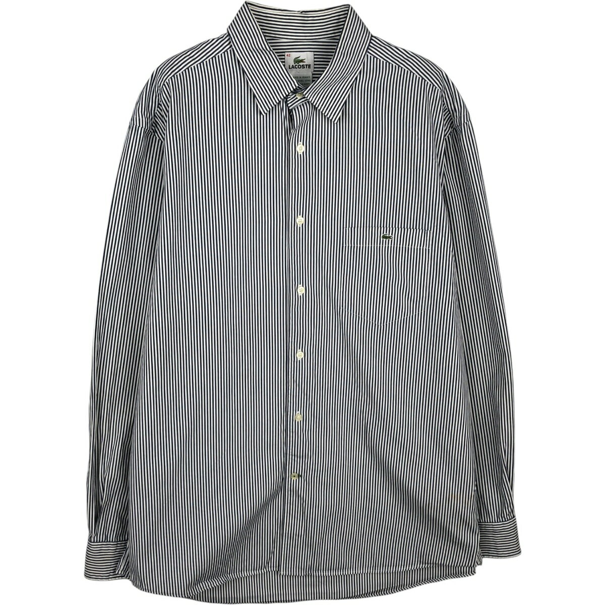 商品詳細 ブランド・LACOSTE・ラコステ・ 特徴・薄手・長袖・ モデル/形状・長袖 コットンストライプシャツ・ 素材・コットン:100%・ 色・ホワイト系 白色・ネイビー系 紺色・ 柄・ストライプ柄・ワンポイント・ 生産国・フランス製・...