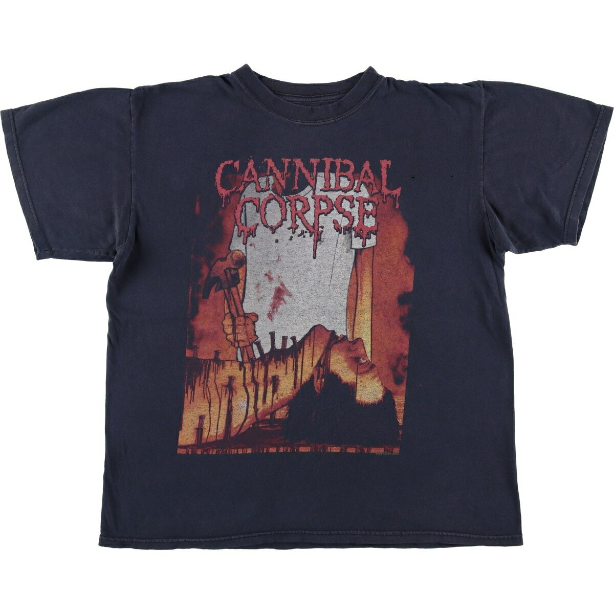 商品詳細 ブランド・UNKNOWN・ 特徴・クルーネック(丸首)・半袖・メタル・両面プリント・ モデル/形状・CANNIBAL CORPSE カンニバルコープス・バンドTシャツ バンT・ 素材・コットン:100%・ 色・ブラック系 黒色・ ...