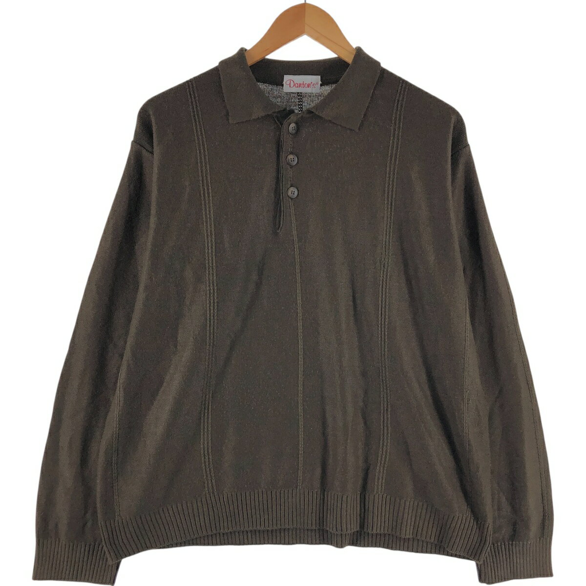 商品詳細 ブランド・danton's・ 特徴・レギュラーカラー・長袖・ モデル/形状・ポロニットセーター・ 素材・ウール:50%・不明・ 色・ブラウン系 茶色・ 柄・無地・ 生産国・EU・ 年代 サイズ・メンズM・表記サイズ:?・着丈:62...