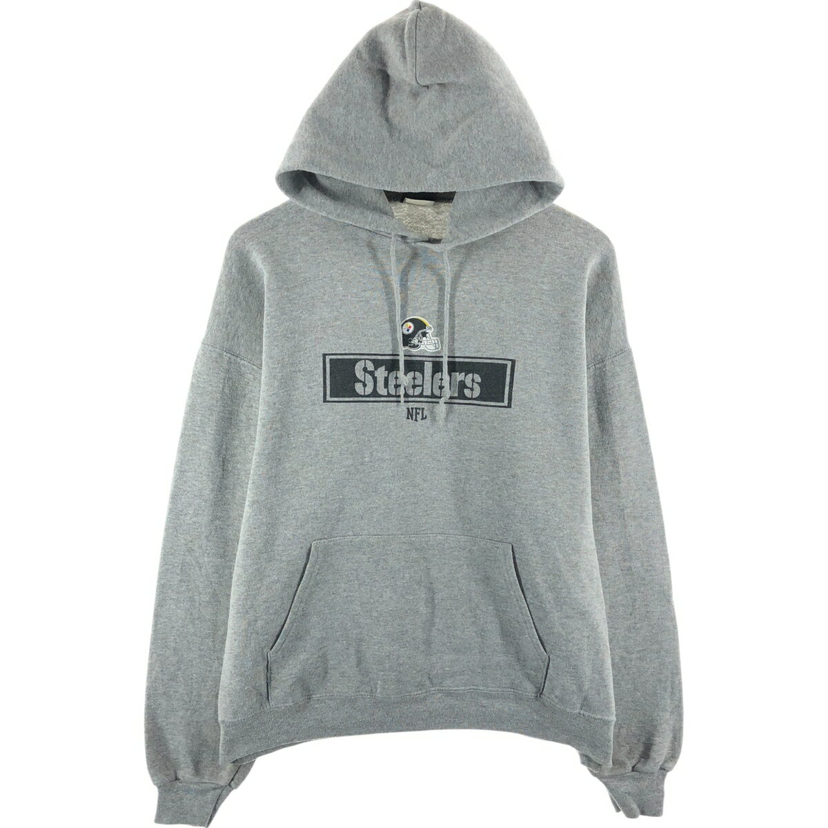 商品詳細 ブランド・TEAM APPAREL・ 特徴・長袖・プルオーバー・ モデル/形状・NFL PITTSBURGH STEELERS ピッツバーグスティーラーズ・スウェットプルオーバーパーカー・ 素材・不明・ 色・グレー系 灰色・ 柄・...