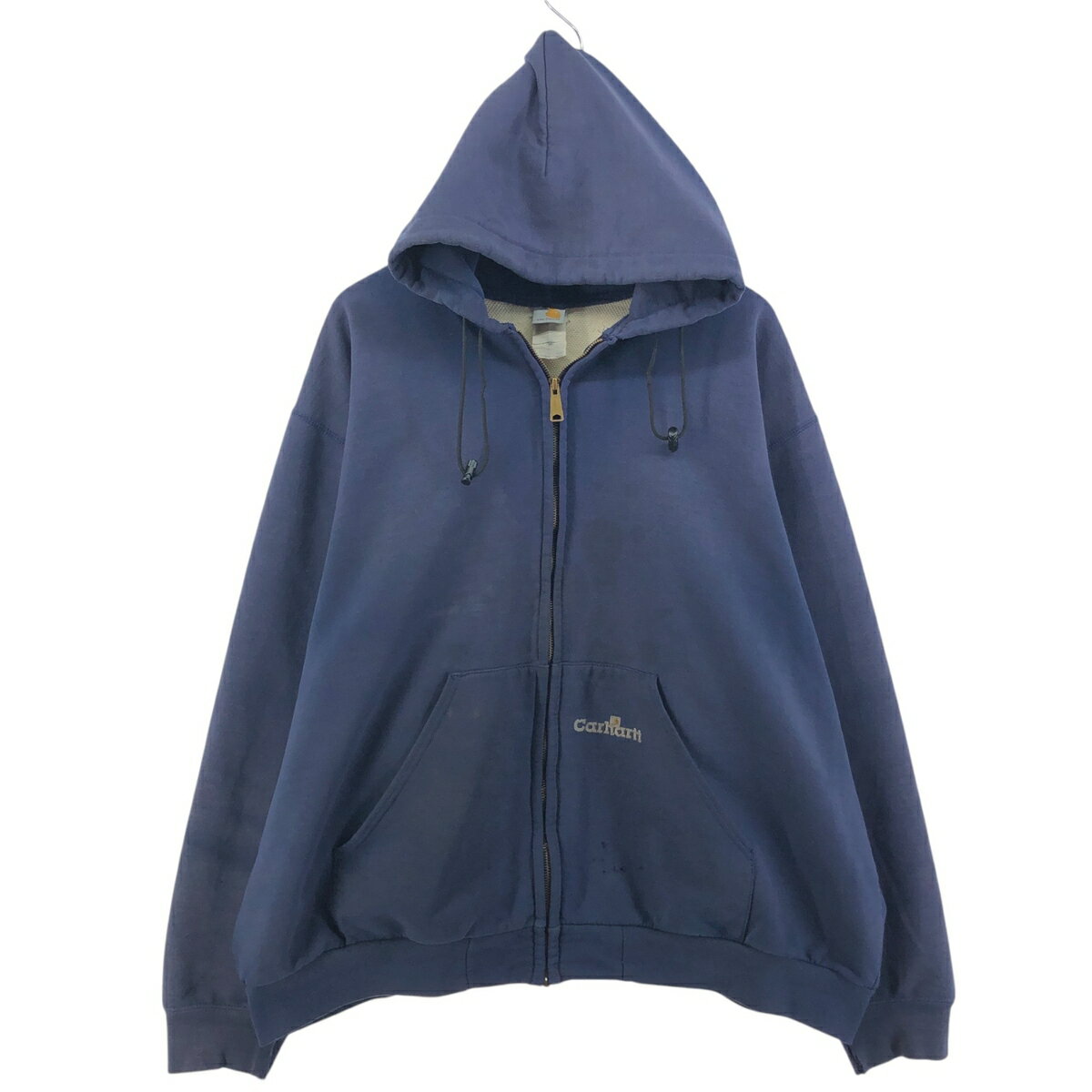 商品詳細 ブランド・Carhartt・カーハート・ 特徴・フルジップ・長袖・サーマルライナー・ モデル/形状・スウェットフルジップパーカー・ 素材・不明・ 色・ネイビー系 紺色・ 柄・無地・ロゴ刺繍・ 生産国・メキシコ製・ 年代 サイズ・メ...