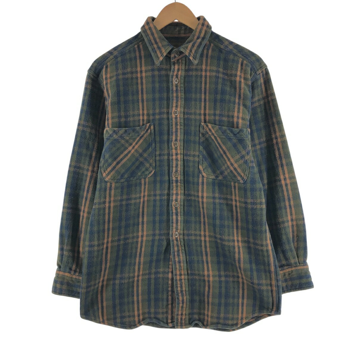 商品詳細 ブランド・ST.JOHN'S BAY・セントジョンズベイ・ 特徴・レギュラーカラー・長袖・ヴィンテージ・ モデル/形状・長袖 フランネルチェックシャツ・ 素材・コットン:100%・ 色・グリーン系 緑色・ネイビー系 紺色・ブラウン...