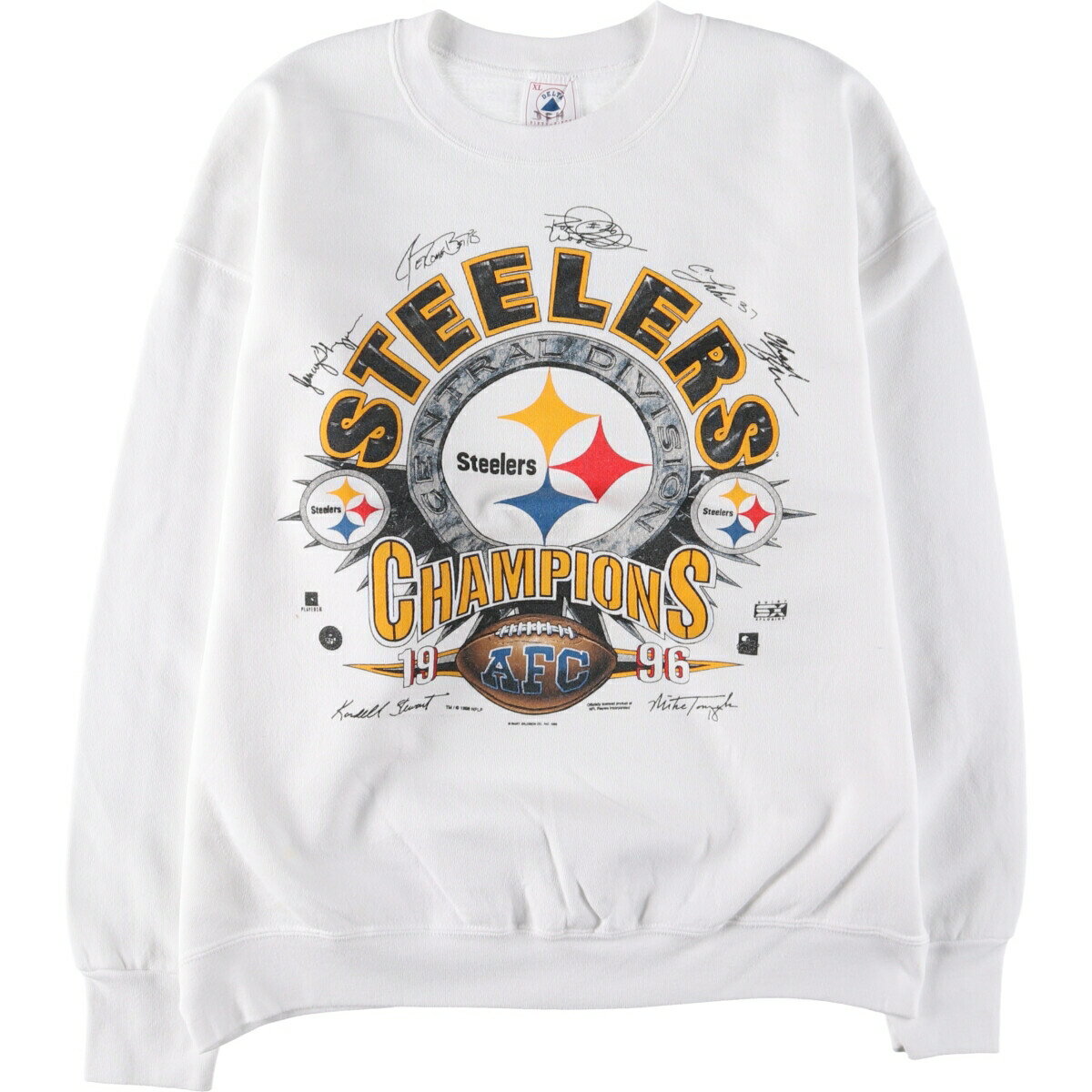 商品詳細 ブランド・DELTA・デルタ・ 特徴・クルーネック(丸首)・長袖・ヴィンテージ・CHAMPIONS 1996・ モデル/形状・NFL PITTSBURGH STEELERS ピッツバーグスティーラーズ・スウェットシャツ トレーナー...