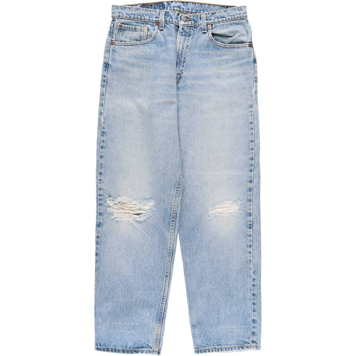 商品詳細 ブランド・Levi's・リーバイス・ 特徴・ジッパーフライ・ワイドパンツ・ヴィンテージ・ モデル/形状・550 RELAXED FIT・テーパードデニムパンツ・ 素材・コットン:100%・ 色・ブルー系 青色・ 柄・無地・ 生産国...