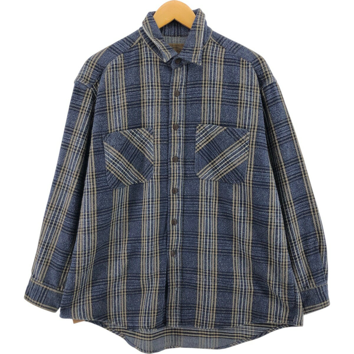 商品詳細 ブランド・ST.JOHN'S BAY・セントジョンズベイ・ 特徴・レギュラーカラー・長袖・ヴィンテージ・ モデル/形状・Heavyweight・長袖 フランネルチェックシャツ・ 素材・コットン:100%・ 色・ブルー系 青色・ベー...