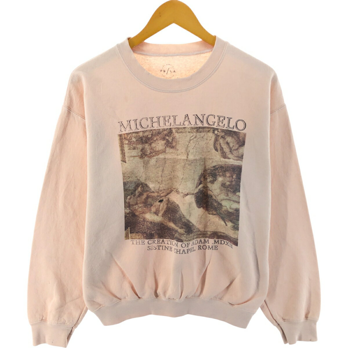 商品詳細 ブランド・PS/LA・ 特徴・クルーネック(丸首)・アメカジ・ モデル/形状・プリントスウェットシャツ トレーナー・ 素材・不明・ 色・ベージュ系・ 柄・プリント・ 生産国・エルサルバドル製・ 年代 サイズ・表記サイズ:不明・着丈...