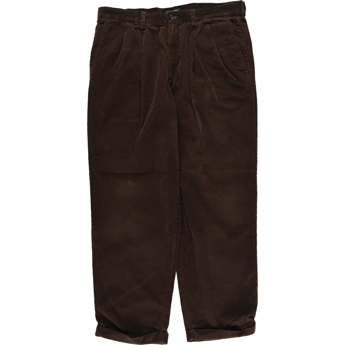 商品詳細 ブランド・DOCKERS・ドッカーズ・ 特徴・ツータック・ワイドパンツ・ジッパーフライ・ モデル/形状・コーデュロイパンツ・ 素材・コットン:100%・ 色・ブラウン系 茶色・ 柄・無地・ 生産国・インド製・ 年代 サイズ・メンズ...