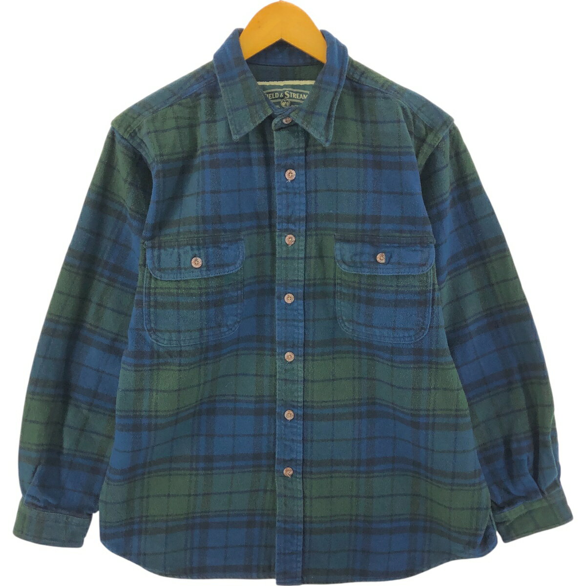 商品詳細 ブランド・FIELD&STREAM・フィールドアンドストリーム・ 特徴・レギュラーカラー・長袖・ モデル/形状・長袖 ヘビーネルチェックシャツ・ 素材・不明・ 色・グリーン系 緑色・ 柄・チェック柄・ 生産国・不明・ 年代 サイズ...
