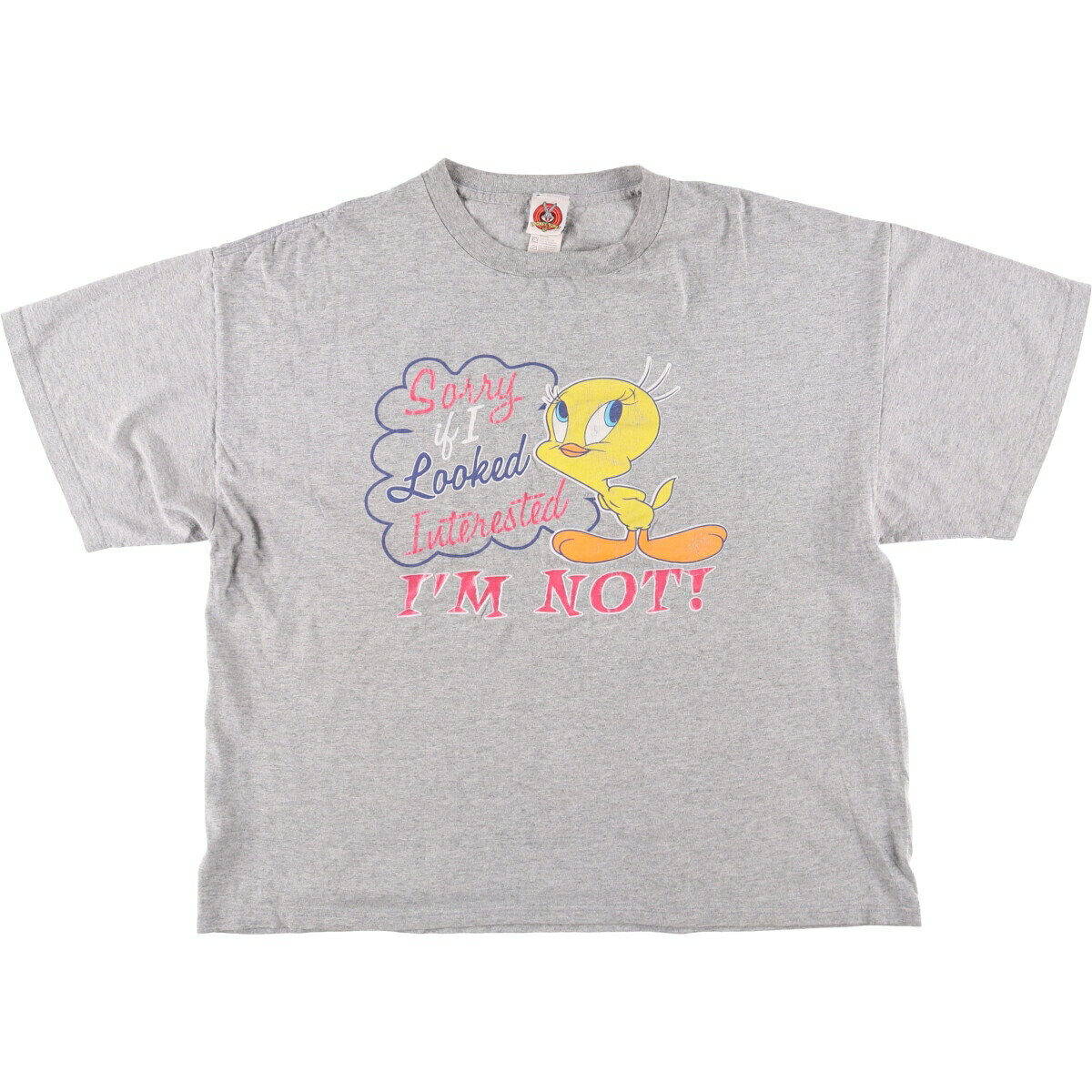 商品詳細 ブランド・LOONEY TUNES・ 特徴・クルーネック(丸首)・半袖・ヴィンテージ・ モデル/形状・LOONEY TUNES トゥイーティー・キャラクタープリントTシャツ・ 素材・コットン:90%・ポリエステル:10%・ 色・グ...