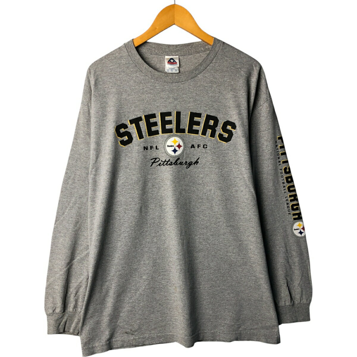 商品詳細 ブランド・ALSTYLE・アルスタイル・ 特徴・クルーネック(丸首)・長袖・袖プリント・ モデル/形状・NFL PITTSBURGH STEELERS ピッツバーグスティーラーズ・ロングTシャツ ロンT・ 素材・コットン:90%・...