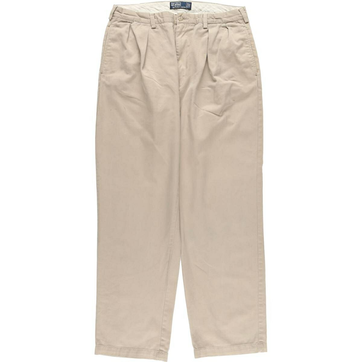 商品詳細 ブランド・Ralph Lauren・ラルフローレン・ 特徴・ツータック・ジッパーフライ・ワイドパンツ・ モデル/形状・POLO by Ralph Lauren・チノパンツ・ 素材・コットン:100%・ 色・ベージュ系・ 柄・無地・...