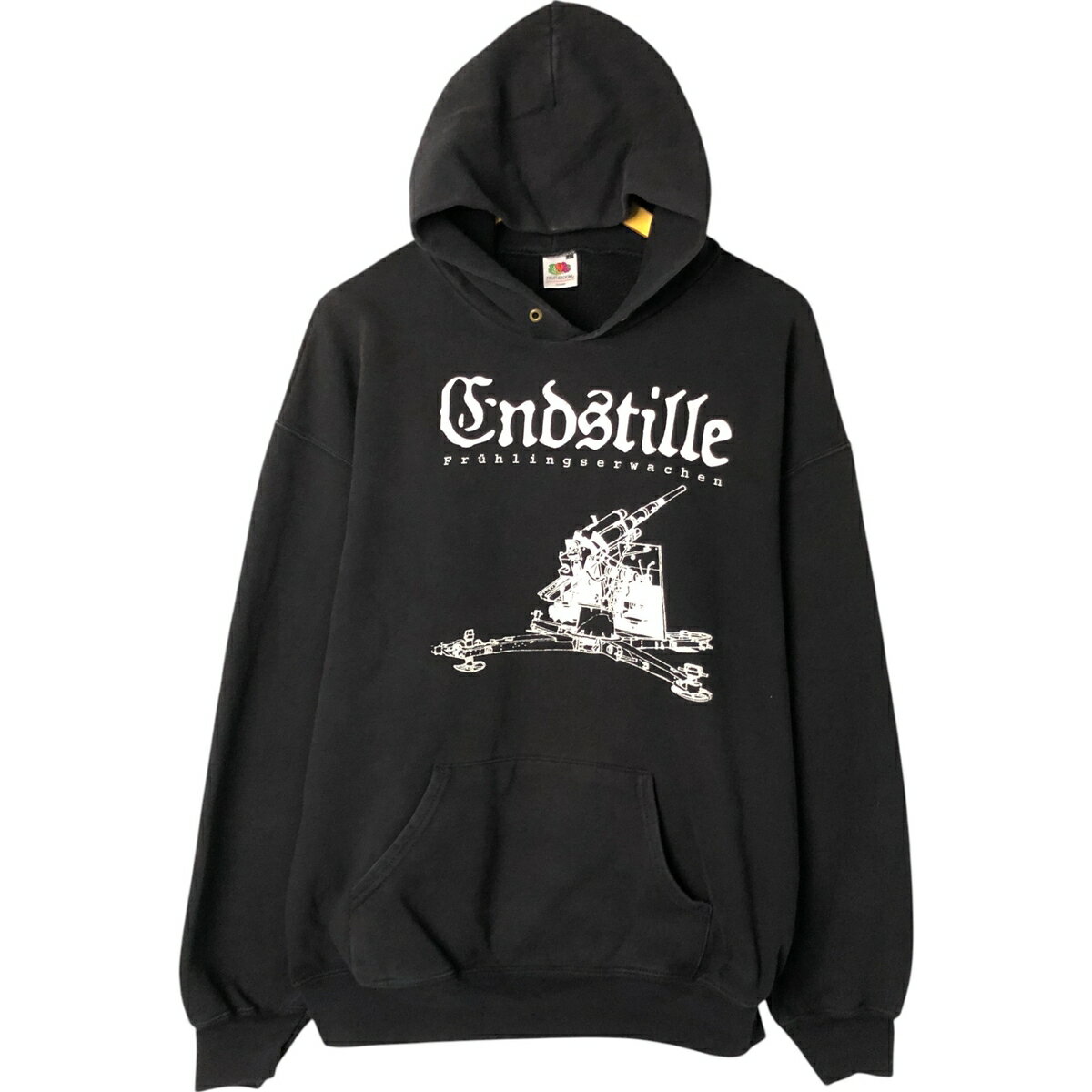 商品詳細 ブランド・FRUIT OF THE LOOM・フルーツオブザルーム・ 特徴・プルオーバー・長袖・メタル・両面プリント・ モデル/形状・Endstille エンドスティル・バンド スウェットプルオーバーパーカー・ 素材・コットン:8...