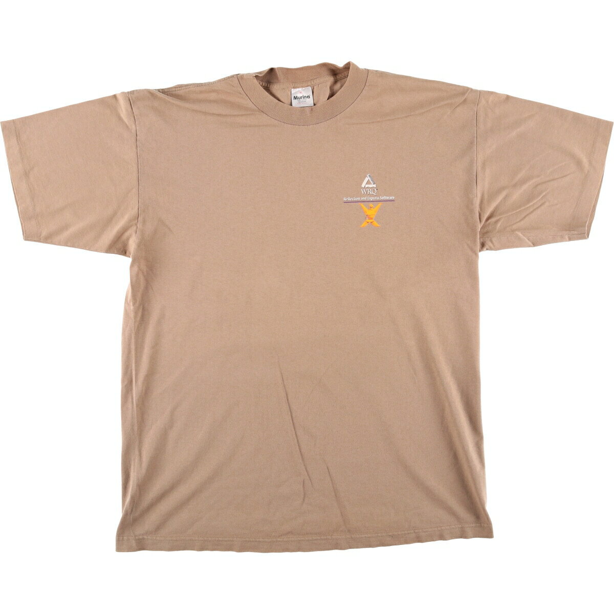 商品詳細 ブランド・MURINA・ 特徴・クルーネック(丸首)・半袖・バックプリント・ヴィンテージ・ モデル/形状・プリントTシャツ・ 素材・コットン:100%・ 色・ブラウン系 茶色・ 柄・プリント・ 生産国・USA製・ 年代・90年代・...