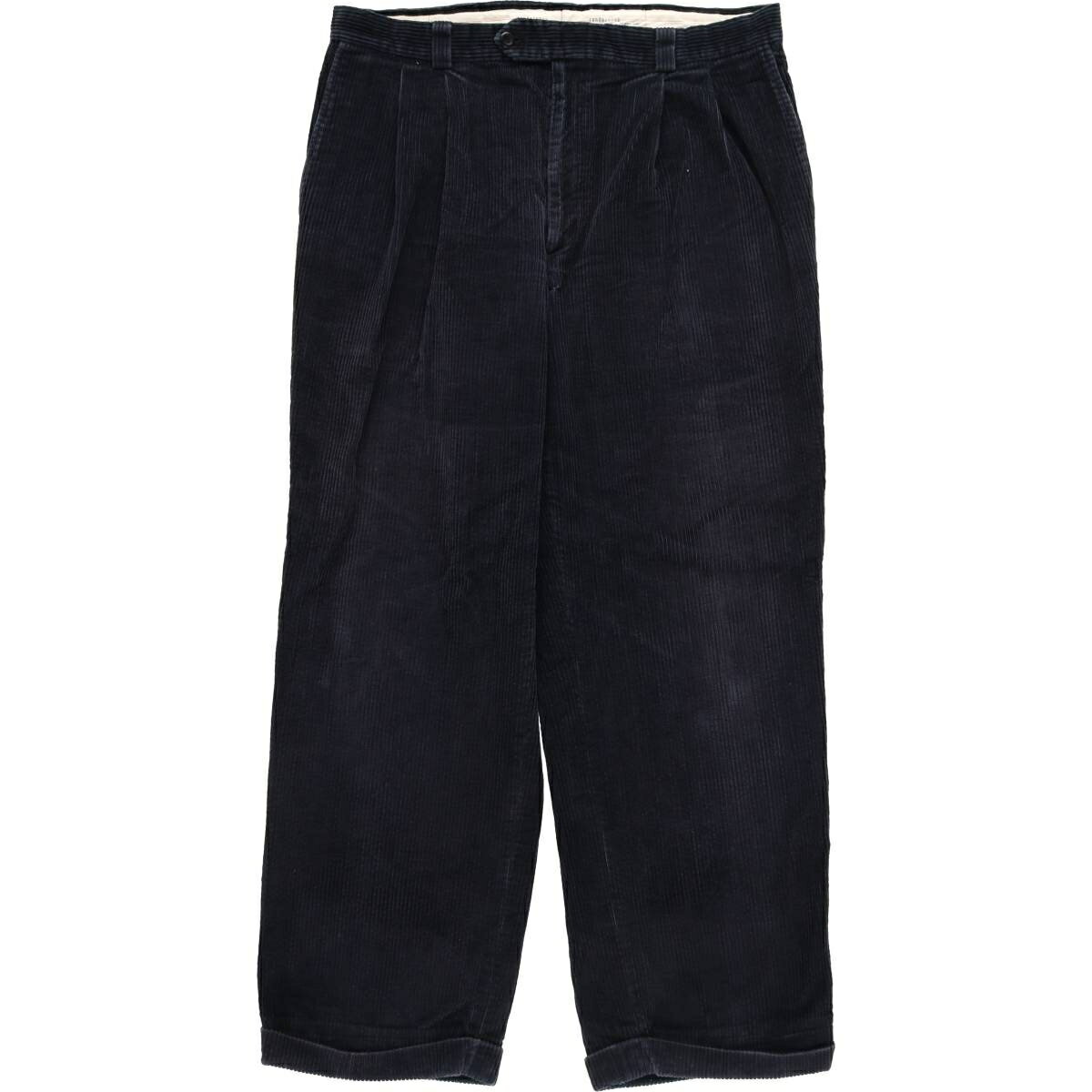 商品詳細 ブランド・RENDEZUOUS・ 特徴・ワイドパンツ・ツータック・ジッパーフライ・ モデル/形状・コーデュロイパンツ・ 素材・コットン:100%・ 色・ネイビー系 紺色・ 柄・無地・ 生産国・メキシコ製・ 年代 サイズ・表記サイズ...