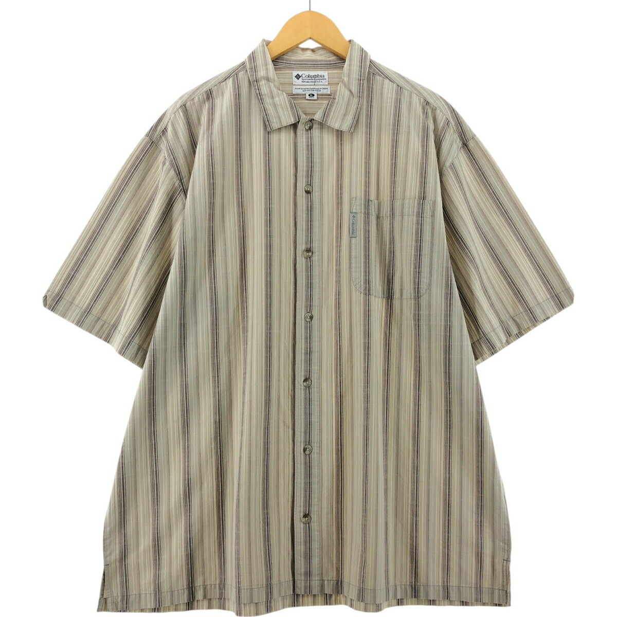 商品詳細 ブランド・Columbia・コロンビア・ 特徴・半袖・レギュラーカラー・ モデル/形状・半袖 ボックスシャツ・ 素材・コットン:100%・ 色・カーキ系 ベージュ・ブラウン系 茶色・ 柄・マルチストライプ・ 生産国・中国製・ 年代...