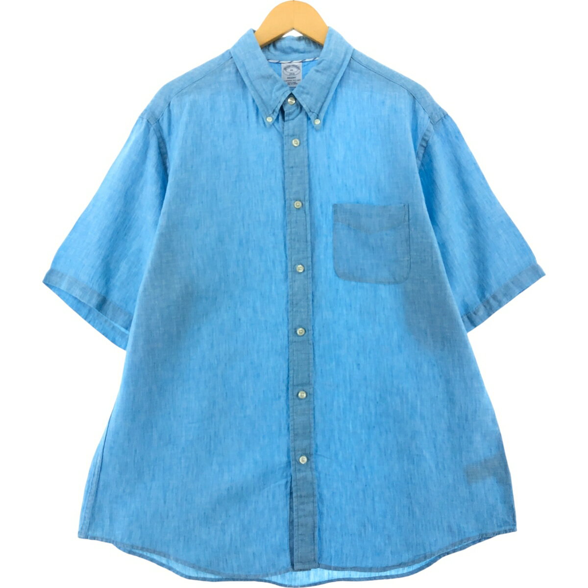 商品詳細 ブランド・Brooks Brothers・ブルックスブラザーズ・ 特徴・ボタンダウン・半袖・ モデル/形状・Est.1818・半袖 リネン ボタンダウンシャツ・ 素材・リネン:100%・ 色・ブルー系 水色・ 柄・無地・ 生産国・...