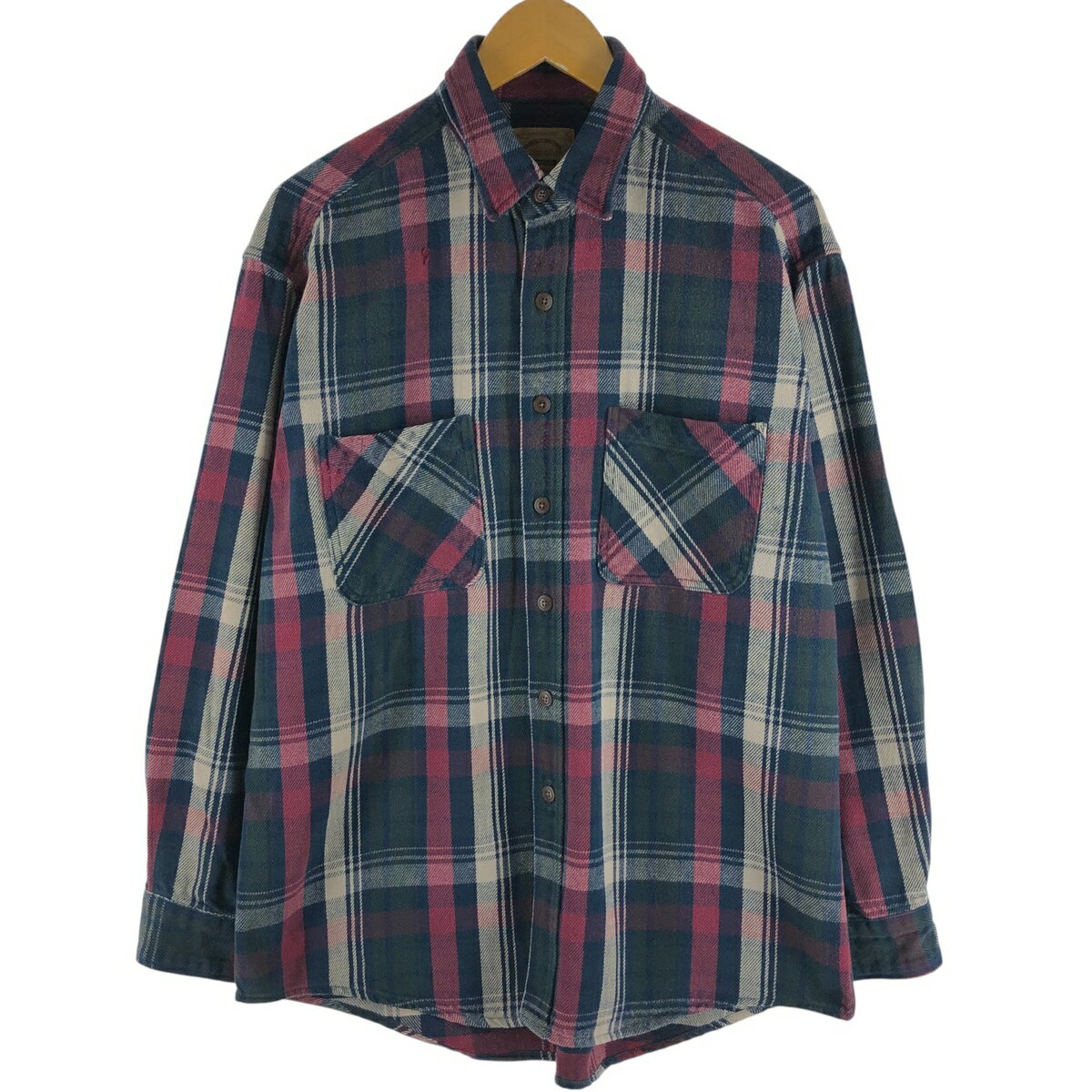 商品詳細 ブランド・ST.JOHN'S BAY・セントジョンズベイ・ 特徴・レギュラーカラー・長袖・ヴィンテージ・ モデル/形状・長袖 ヘビーネルチェックシャツ・ 素材・コットン:100%・ 色・レッド系 赤色・グリーン系 濃緑・ 柄・チェ...