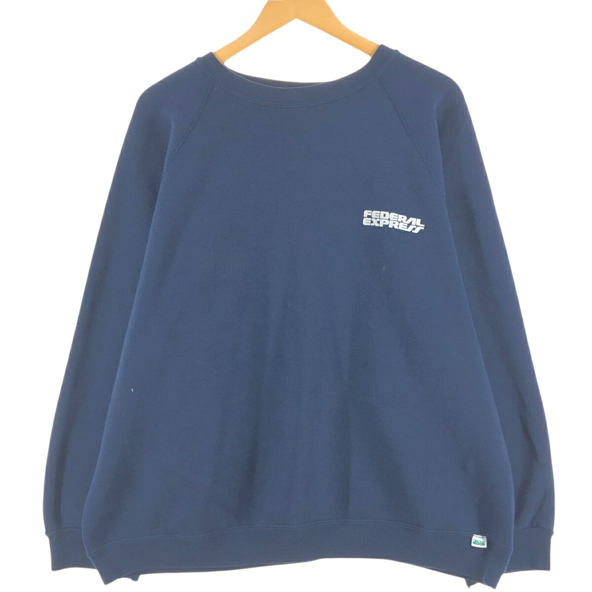 商品詳細 ブランド・DISCUS・ 特徴・クルーネック(丸首)・長袖・両面プリント・ モデル/形状・FEDERAL EXPRESS・アドバタイジング スウェットシャツ トレーナー・ 素材・コットン:50%・ポリエステル:50%・ 色・ネイビ...