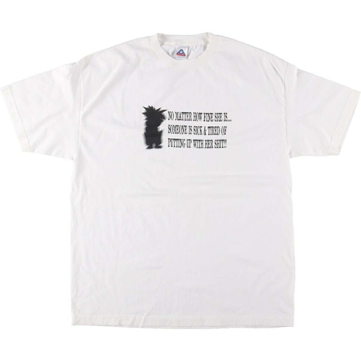 商品詳細 ブランド・ALSTYLE APPAREL & ACTIVEWEAR・ 特徴・クルーネック(丸首)・半袖・ モデル/形状・メッセージプリントTシャツ・ 素材・コットン:100%・ 色・ホワイト系 白色・ 柄・プリント・ 生産国・メキ...