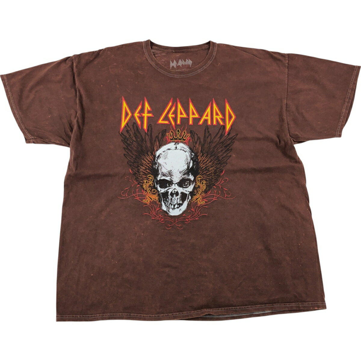 商品詳細 ブランド・UNKNOWN・ 特徴・クルーネック(丸首)・半袖・メタル・ モデル/形状・DEF LEPPARD デフレパード・バンドTシャツ バンT・ 素材・コットン:100%・ 色・ブラウン系 茶色・ 柄・プリント・ 生産国・ホン...