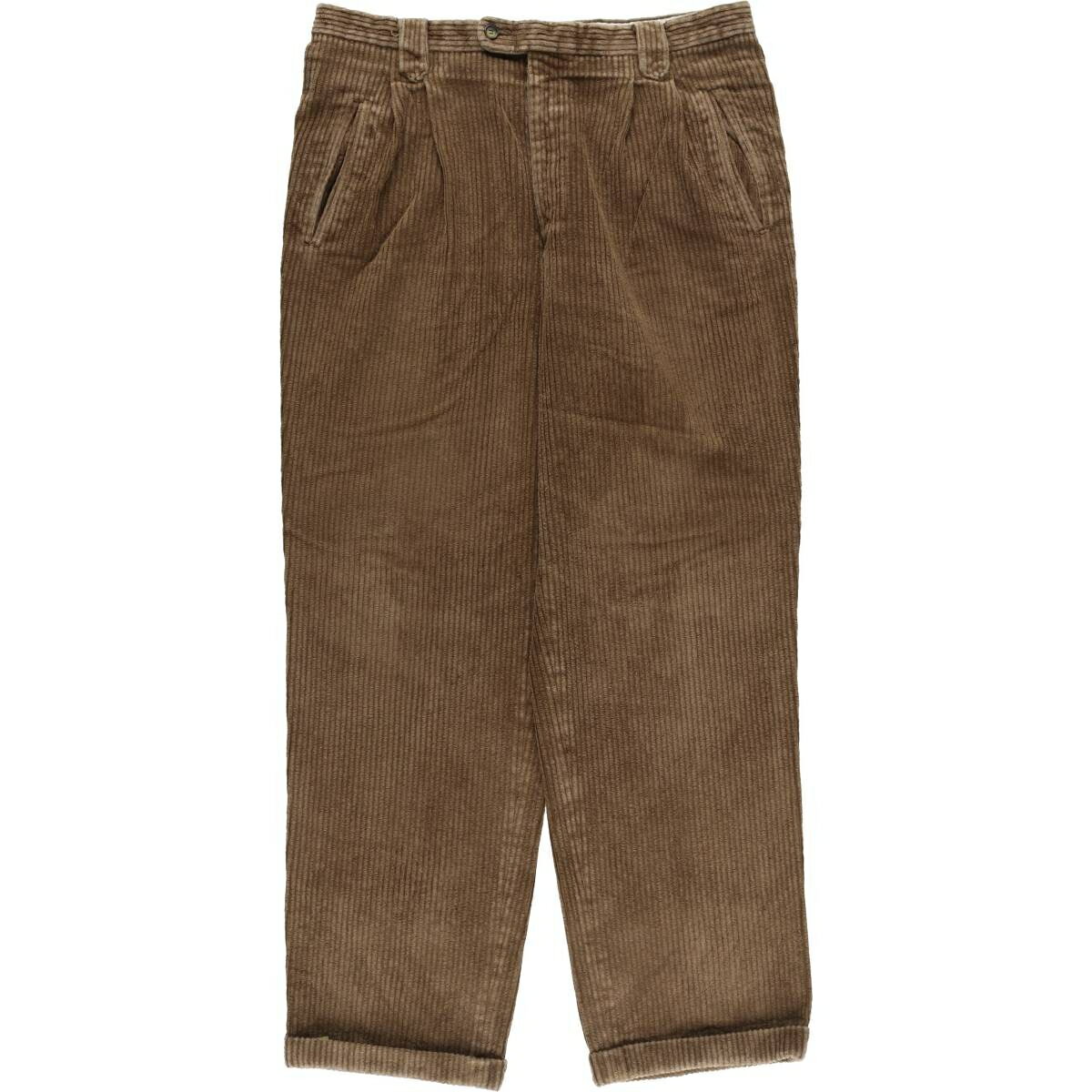 商品詳細 ブランド・CARLO TOZZI・ 特徴・ワイドパンツ・太畝・ジッパーフライ・ツータック・LAMPOジップ・ モデル/形状・コーデュロイパンツ・ 素材・不明・ 色・ブラウン系 茶色・ 柄・無地・ 生産国・不明・ 年代 サイズ・メン...