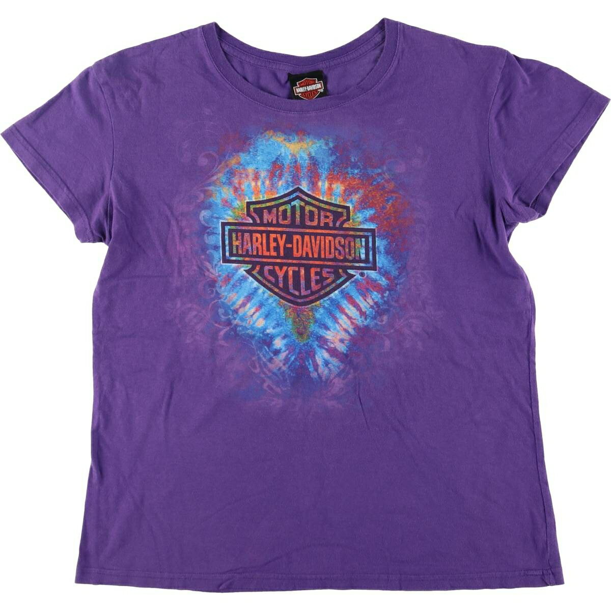 商品詳細 ブランド・Harley-Davidson・ハーレーダビッドソン・ 特徴・クルーネック(丸首)・半袖・両面プリント・ モデル/形状・モーターサイクル バイクTシャツ・ 素材・コットン:100%・ 色・パープル系 紫色・ 柄・プリント...