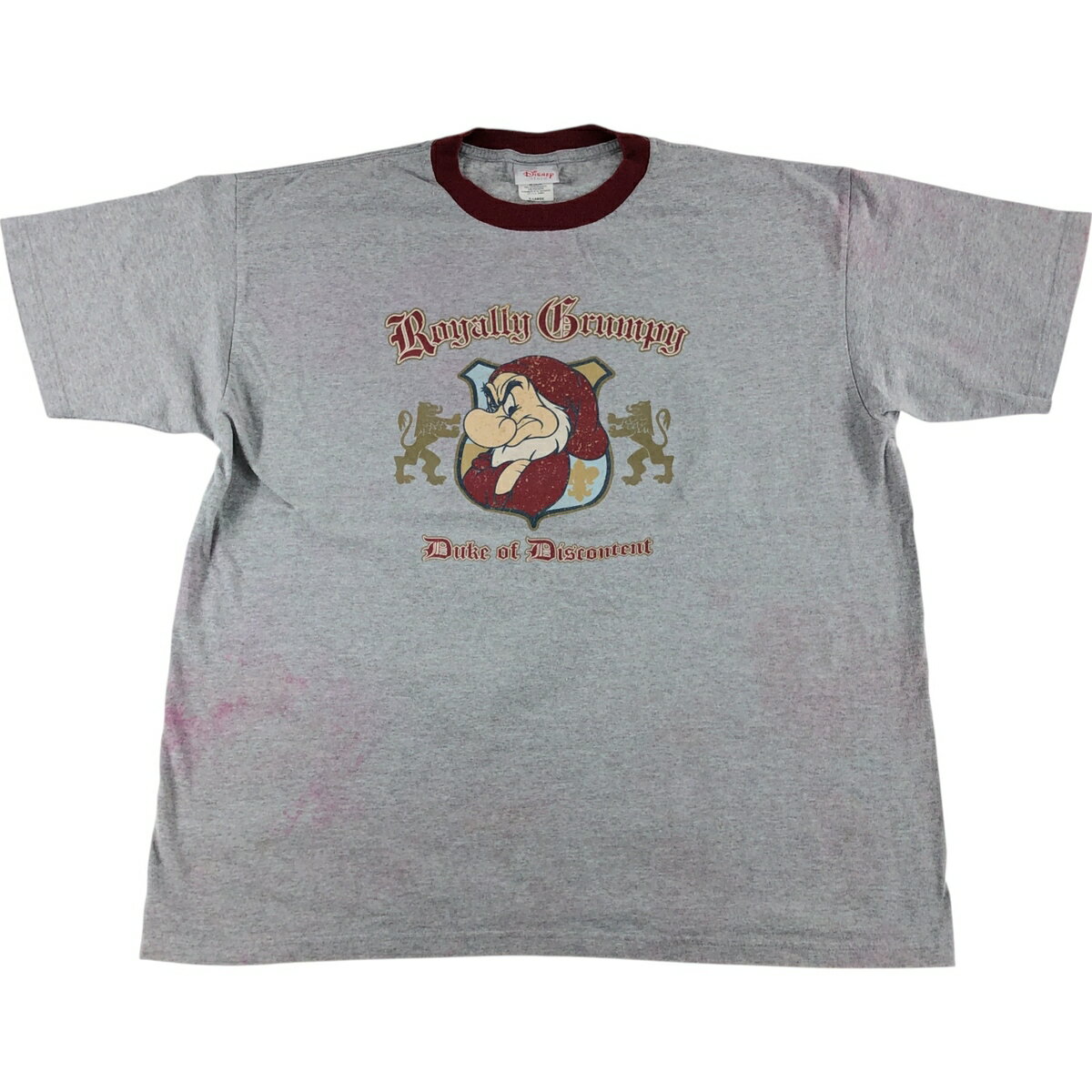 商品詳細 ブランド・DISNEY STORE・ 特徴・クルーネック(丸首)・半袖・ モデル/形状・GRUMPY グランピー・キャラクタープリントTシャツ・ 素材・コットン:90%・ポリエステル:10%・ 色・グレー系 灰色・ 柄・プリント・...