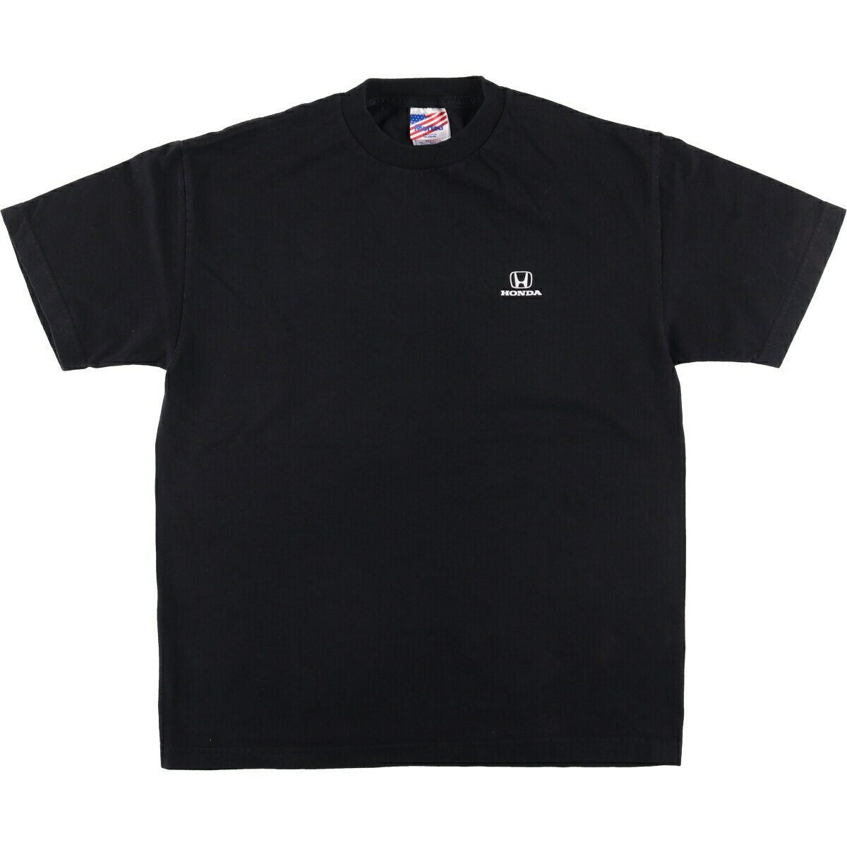 商品詳細 ブランド・Murina・ 特徴・クルーネック(丸首)・半袖・バックプリント・ モデル/形状・HONDA ホンダ・アドバタイジングTシャツ・ 素材・コットン:100%・ 色・ブラック系 黒色・ 柄・プリント・ 生産国・USA製・ 年...